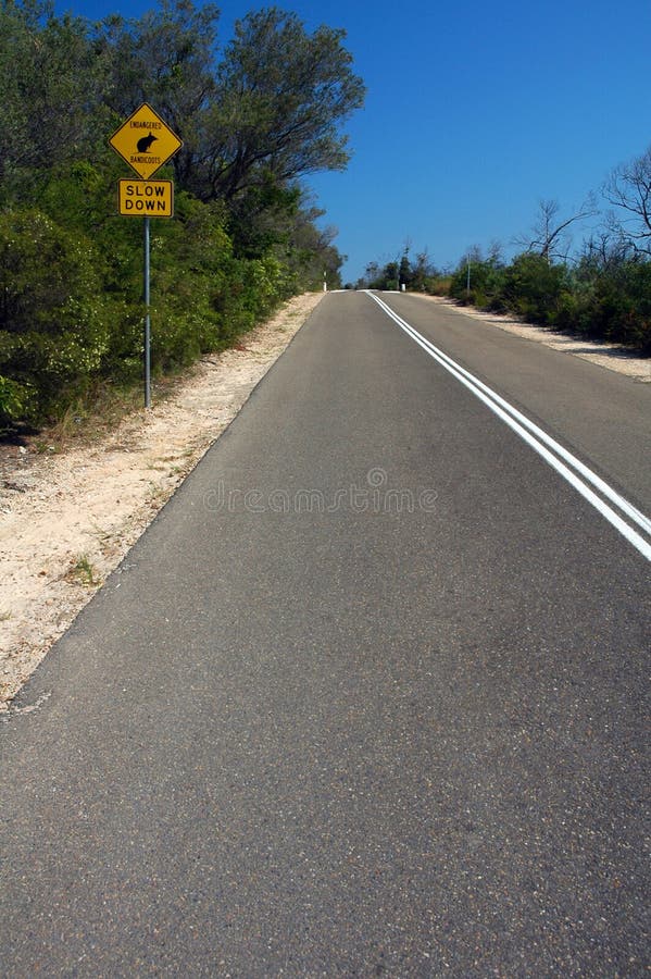 Australian road stock image. Image of countryside, sign - 6996653