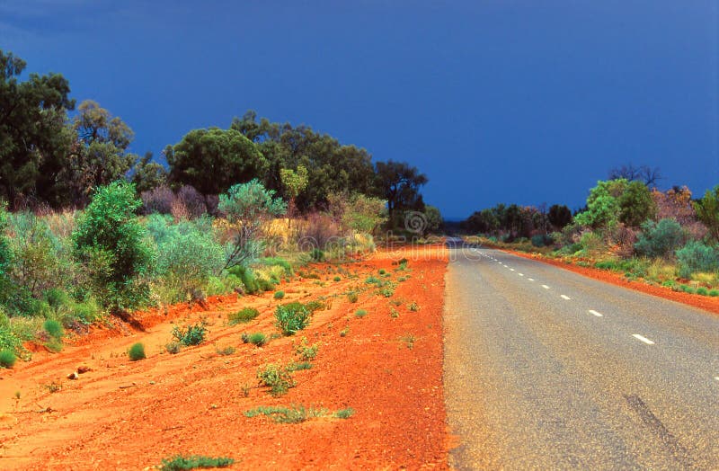 Australian road stock photo. Image of summer, gray, cloud - 8230434
