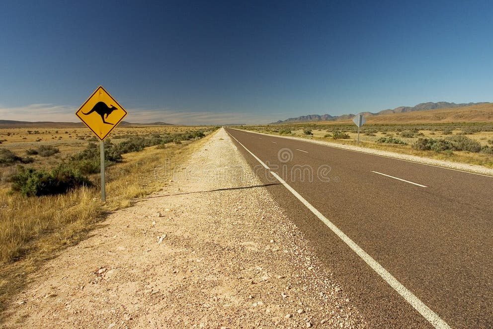 Australian Roadsign stock image. Image of nature, perspective - 144599