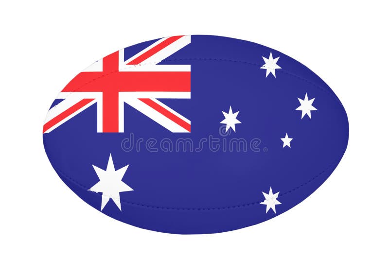 Australian Rugby Ball. stock illustration. Illustration of union - 23808701