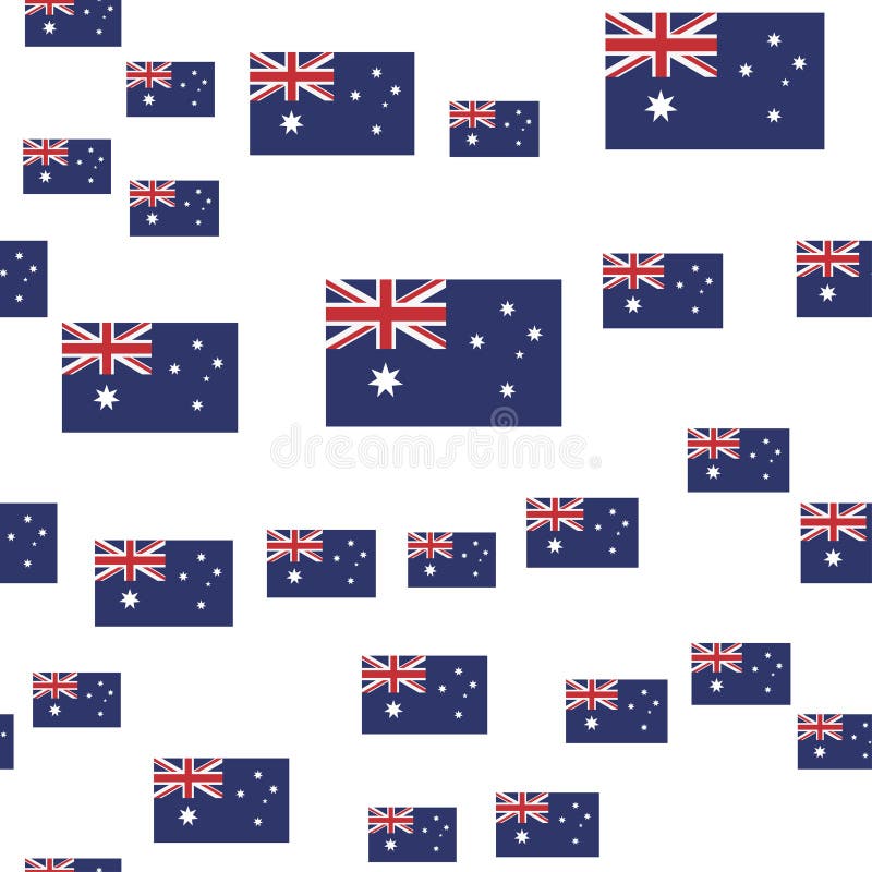 Australian Seamless Pattern with Flag. Flat Illustration EPS 10 Stock ...