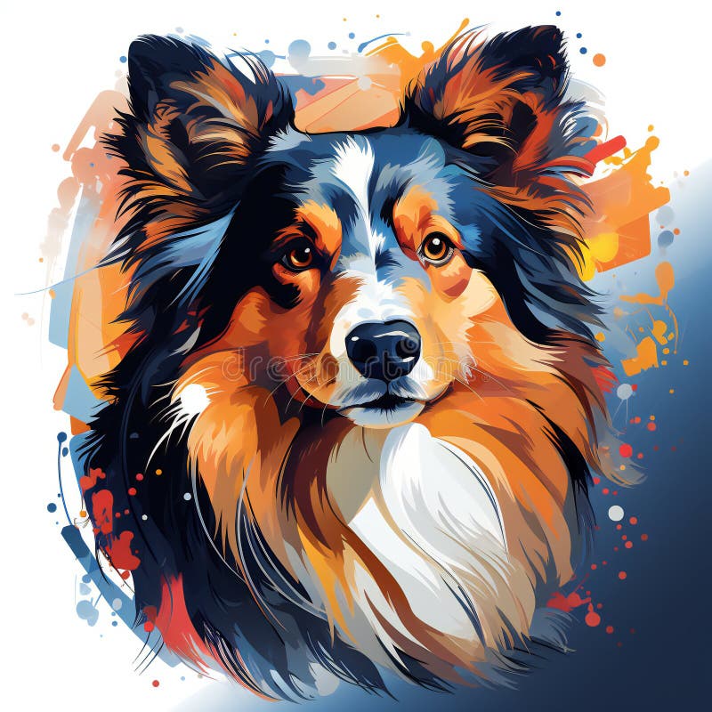 Australian Shepherd Dog. Portrait of Australian Shepherd Stock Image ...