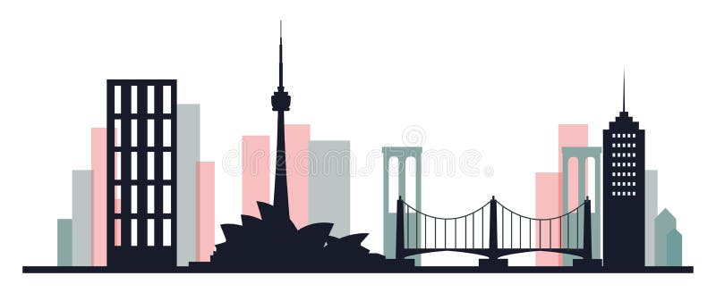 Australian Cityscape Stock Illustrations – 1,024 Australian Cityscape ...