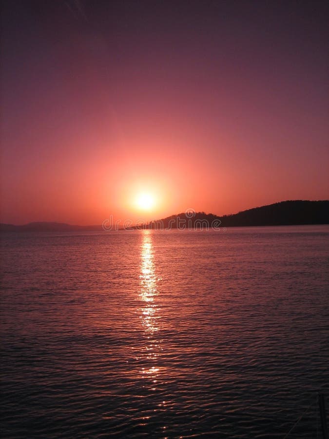 Australian sunset stock image. Image of pink, zealand - 54525367