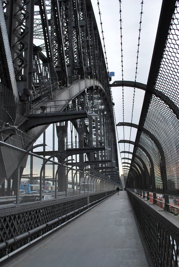 Australian Sydney Harbour Bridge Sidewalk Close-up Iron Construction ...