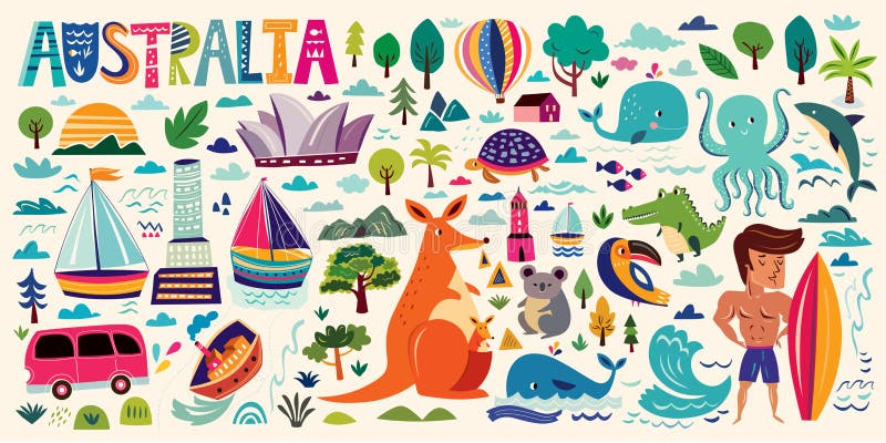 Australian Symbols Stock Illustrations – 773 Australian Symbols Stock ...