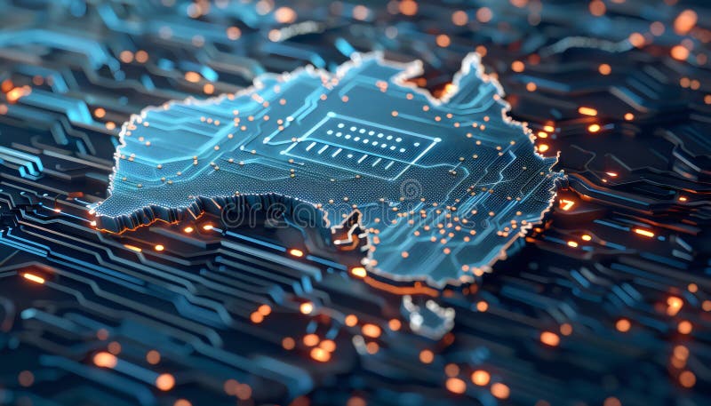 Australian Technology stock illustration. Illustration of hardware ...