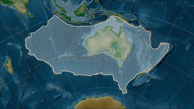 Australian Tectonic Plate. Physical Map Stock Illustration ...