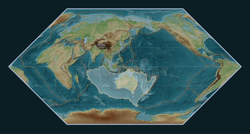 Australian Tectonic Plate. Wiki. Eckert I. Boundaries Stock ...