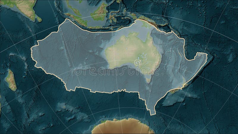 Australian Tectonic Plate. Wiki Map Stock Illustration - Illustration ...