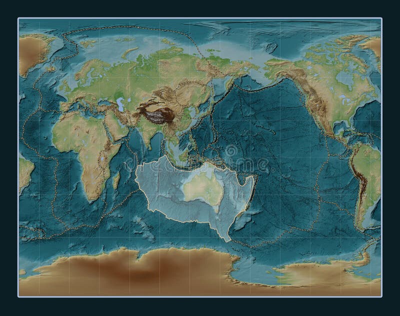 Australian Tectonic Plate. Wiki. Gall Stereographic. Boundaries Stock ...