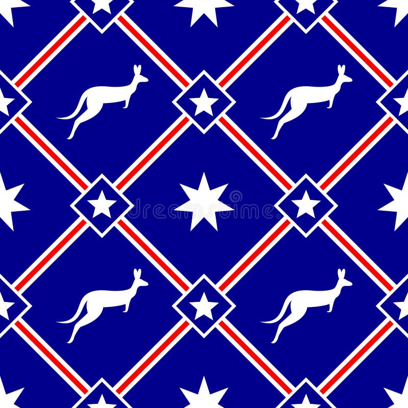 Australian Themed Seamless Pattern Stock Vector - Illustration of ...