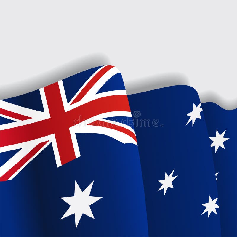 Australian Waving Flag. Vector Illustration. Stock Vector ...