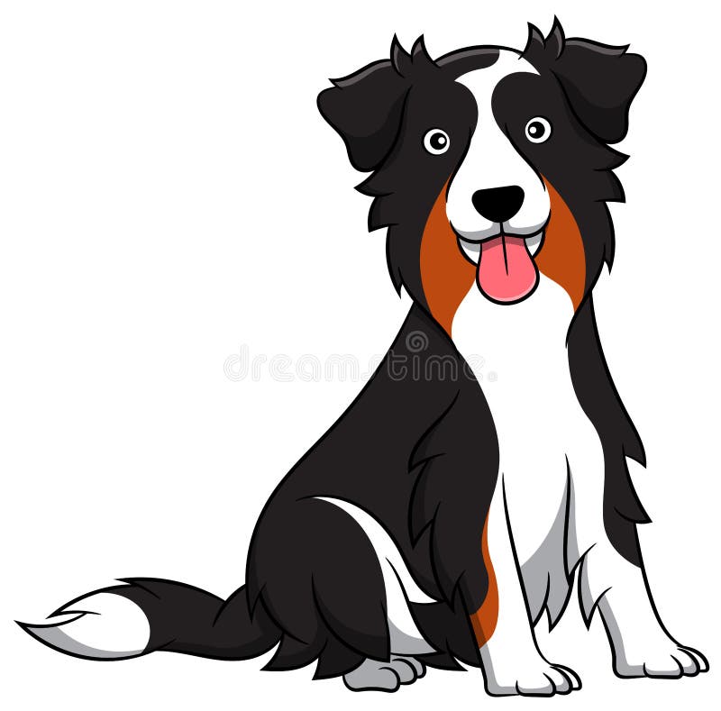 Australische Herder Cartoon Dog Stock Illustratie - Illustration of ...
