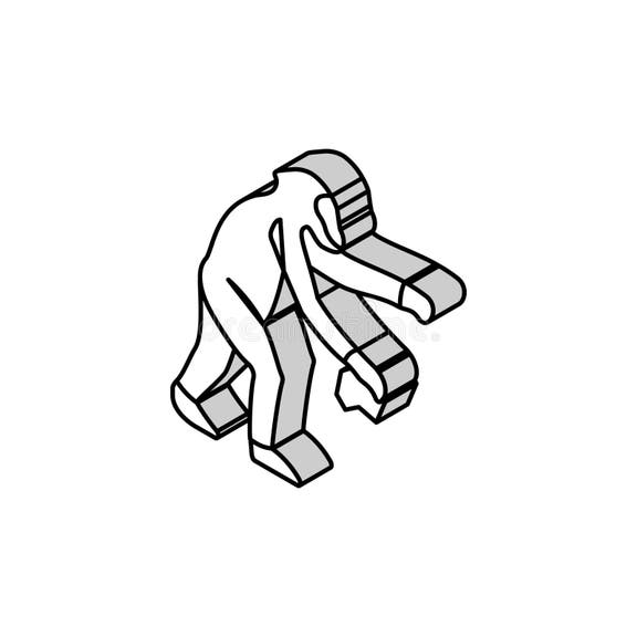 Australopithecus Human Evolution Isometric Icon Vector Illustration ...