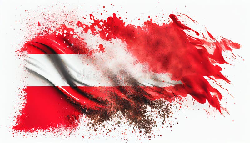 Austrian Flag Isolated Vector Illustration Stock Illustration ...