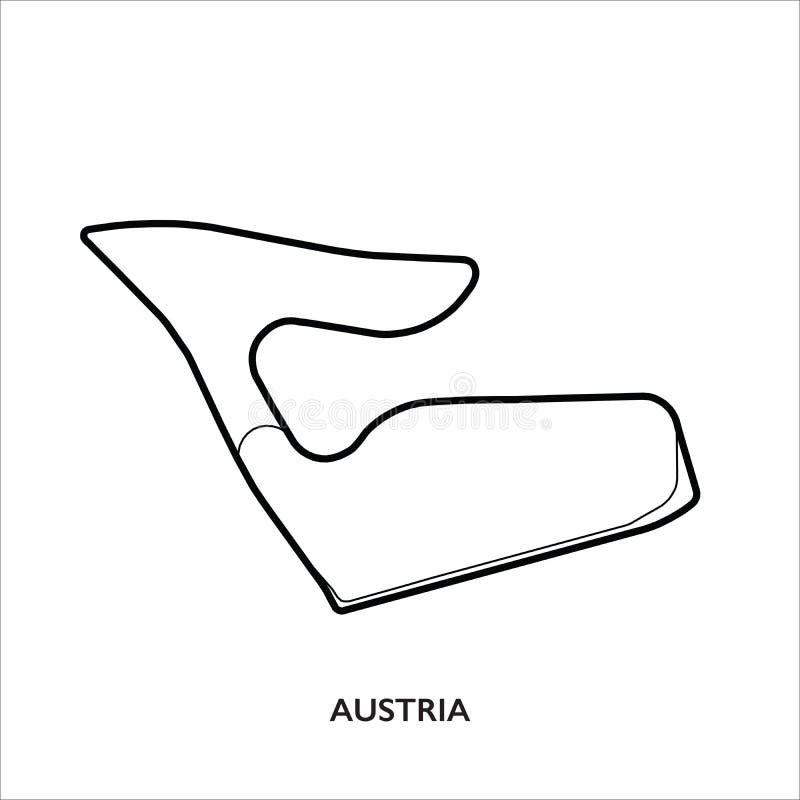 Austria Circuit. Motorsport Race Track Vector Map Stock Vector ...