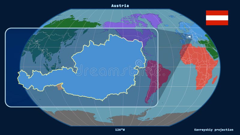 Austria - Continents. Kavrayskiy, Left Stock Illustration ...