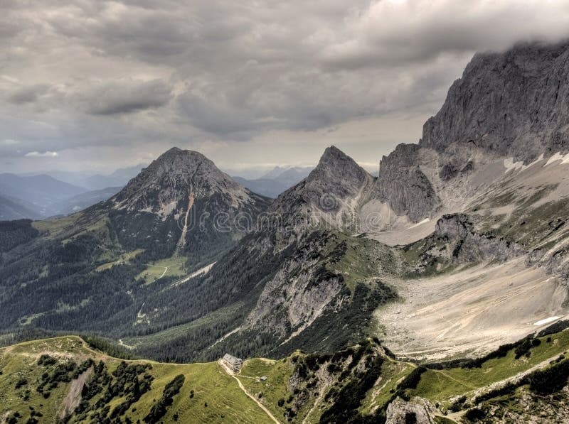 Austria Dachstein panorama stock image. Image of landscape - 32227017