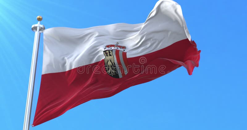 Austria De La Bandera De Austria Superior. Bucle Metrajes - Vídeo de ...