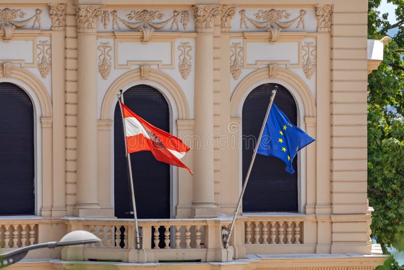 Austria Embassy Flags stock image. Image of union, european - 256734513