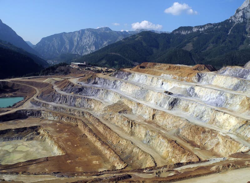 Austria, Erzberg Mountain, Mining Industry Stock Image - Image of ...