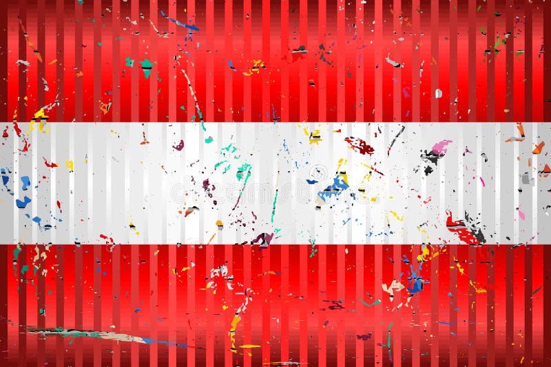 Austria Flag with Color Stains Stock Vector - Illustration of stains ...