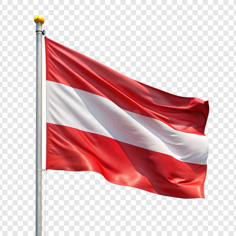 Austria Flag Transparent Background Stock Illustration - Illustration ...