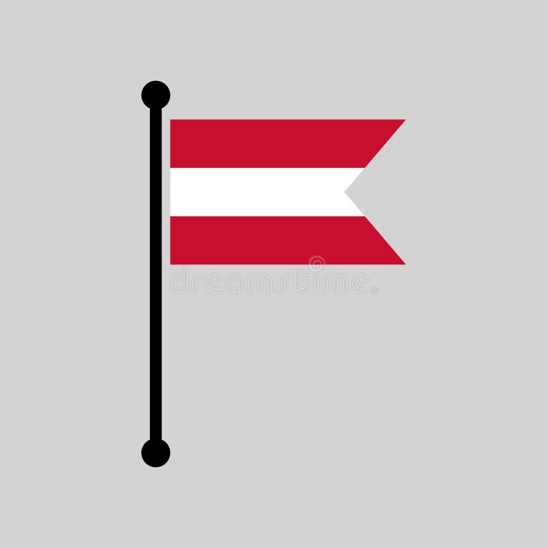 Austria Flagpole, Austrian Flag Map Pointer Layout, Vector Illustration ...
