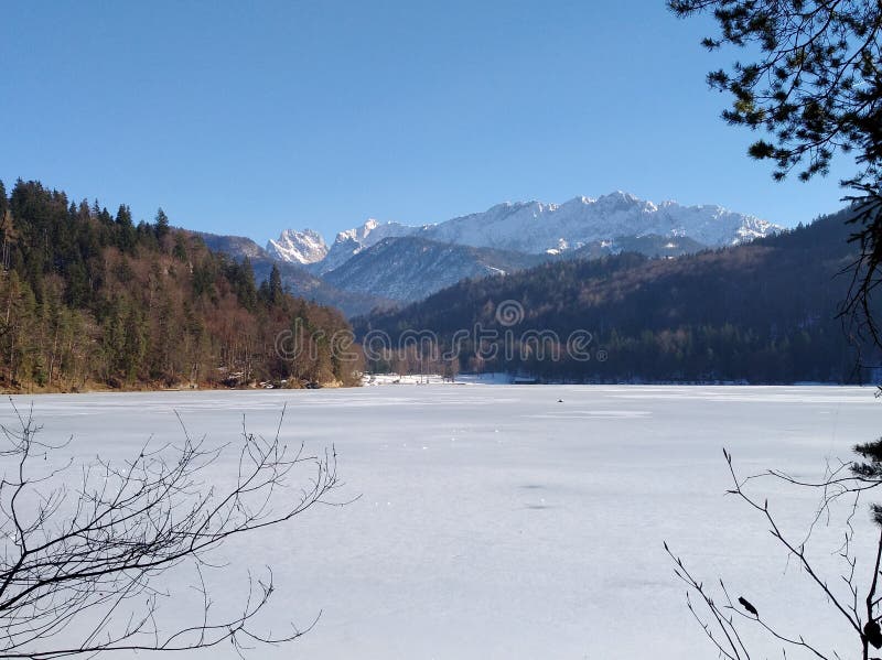 Austria, frozen lake stock photo. Image of lake, frozen - 89605550