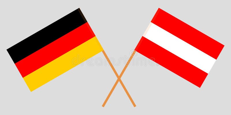 Austria and Germany. the Austrian and German Flags. Official Colors ...