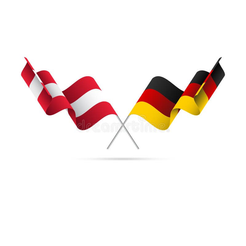 Austria and Germany Flags. Vector Illustration. Stock Vector ...