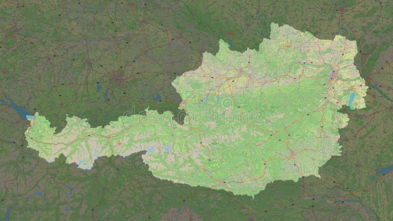 Austria Highlighted. Topo German Stock Illustration - Illustration of ...