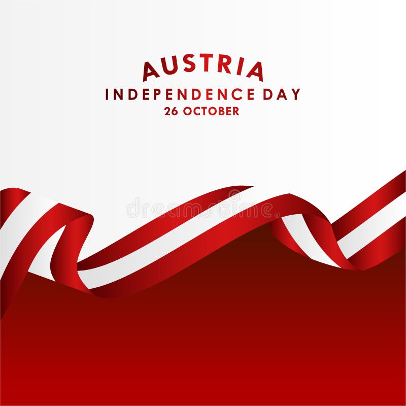 Austria Independence Day Banner with Flag Illustration Stock Vector ...