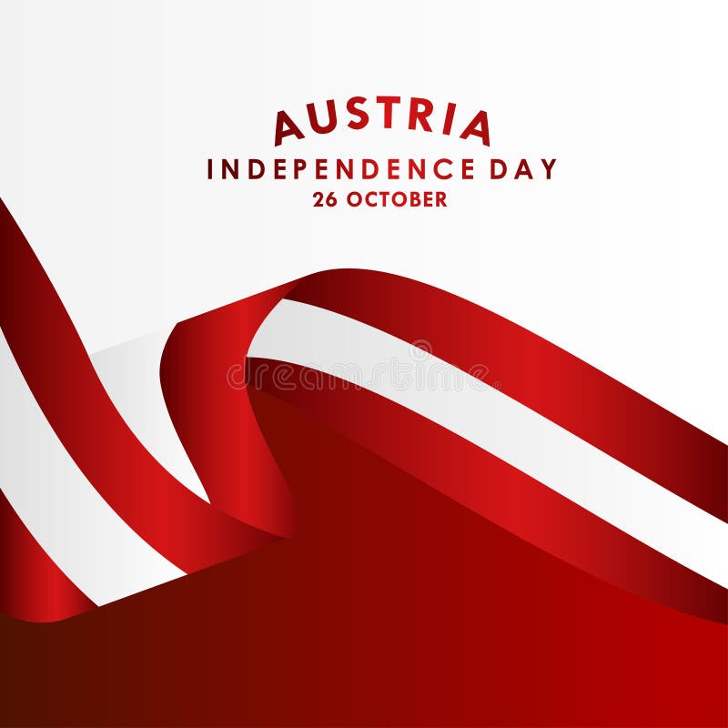 Austria Independence Day Banner with Flag Illustration Stock Vector ...