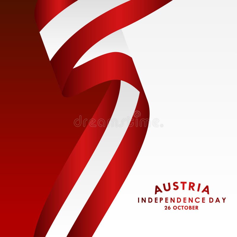 Austria Independence Day Banner with Flag Illustration Stock Vector ...