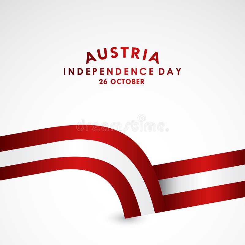 Austria Independence Day Banner with Flag Illustration Stock Vector ...