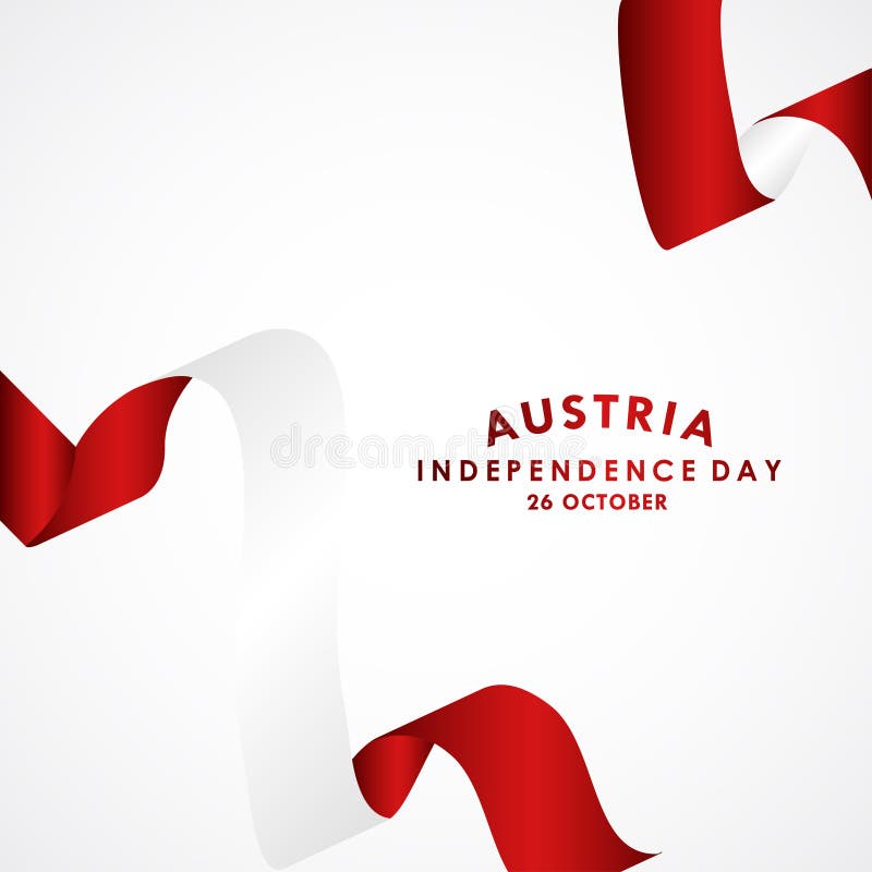 Austria Independence Day Banner with Flag Illustration Stock Vector ...