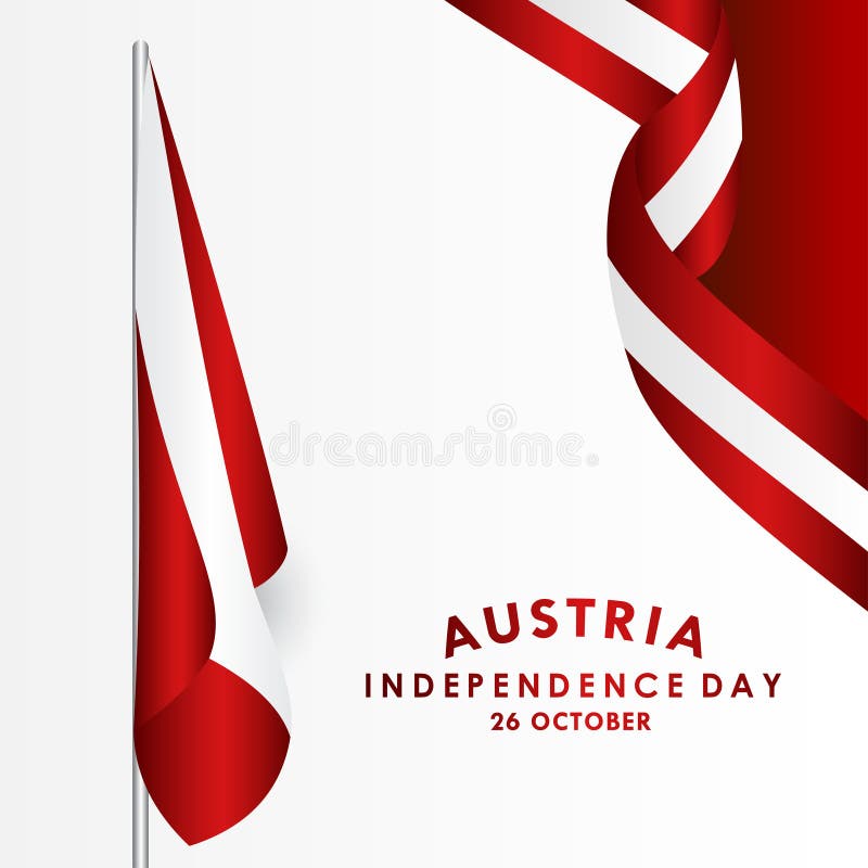 Austria Independence Day Banner with Flag Illustration Stock Vector ...