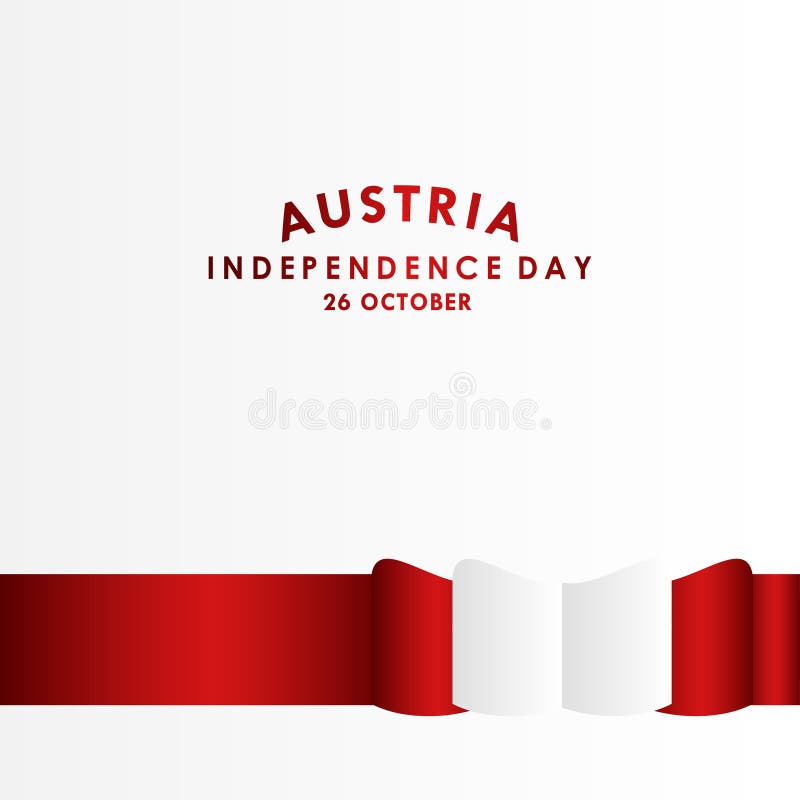 Austria Independence Day Banner with Flag Illustration Stock Vector ...