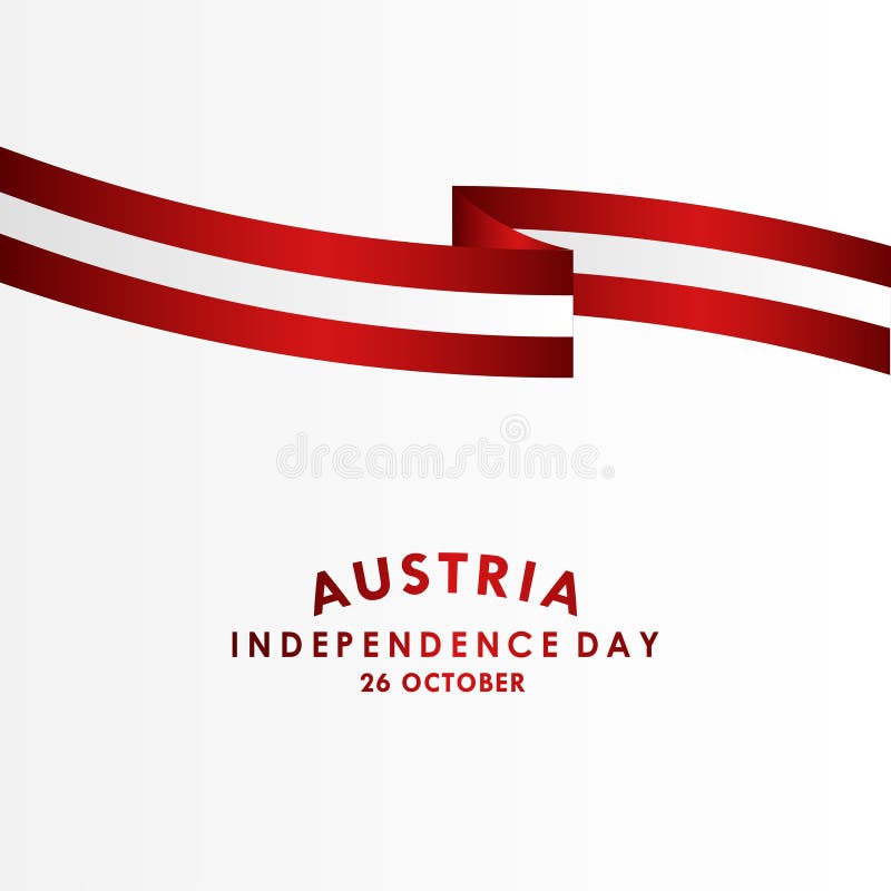 Austria Independence Day Banner with Flag Illustration Stock Vector ...
