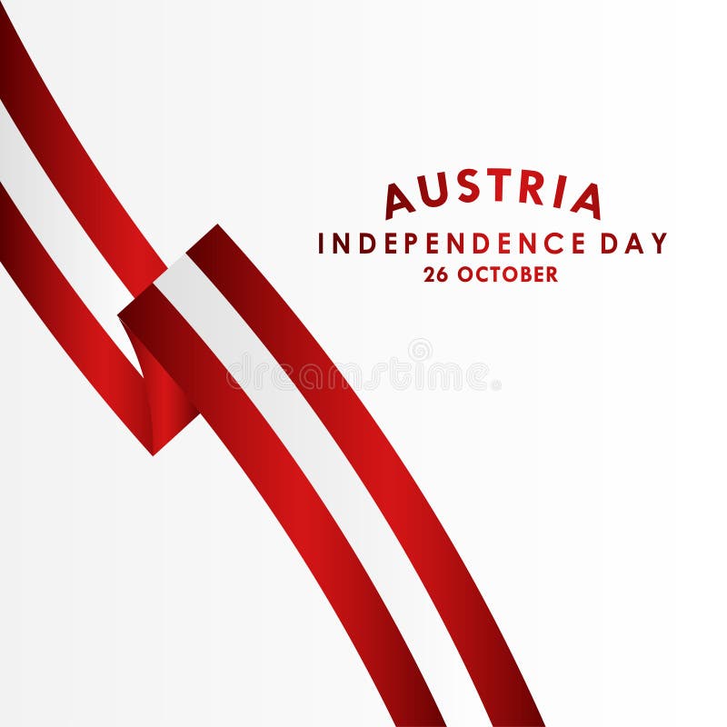 Austria Independence Day Banner with Flag Illustration Stock Vector ...