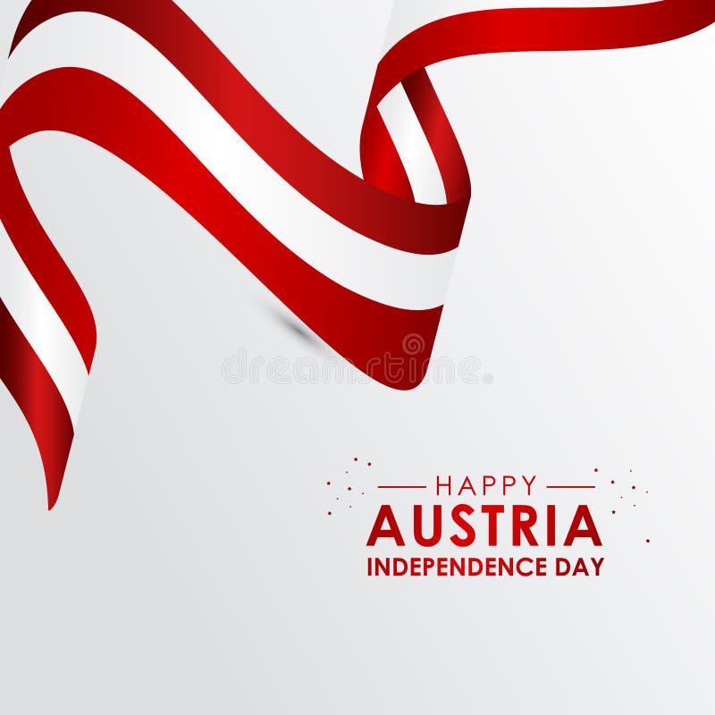 Austria Independence Day Banner with Flag Illustration Stock Vector ...
