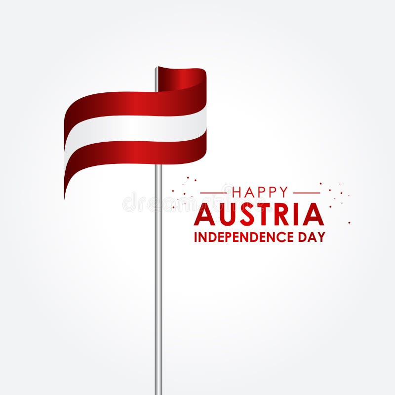Austria Independence Day Banner with Flag Illustration Stock Vector ...