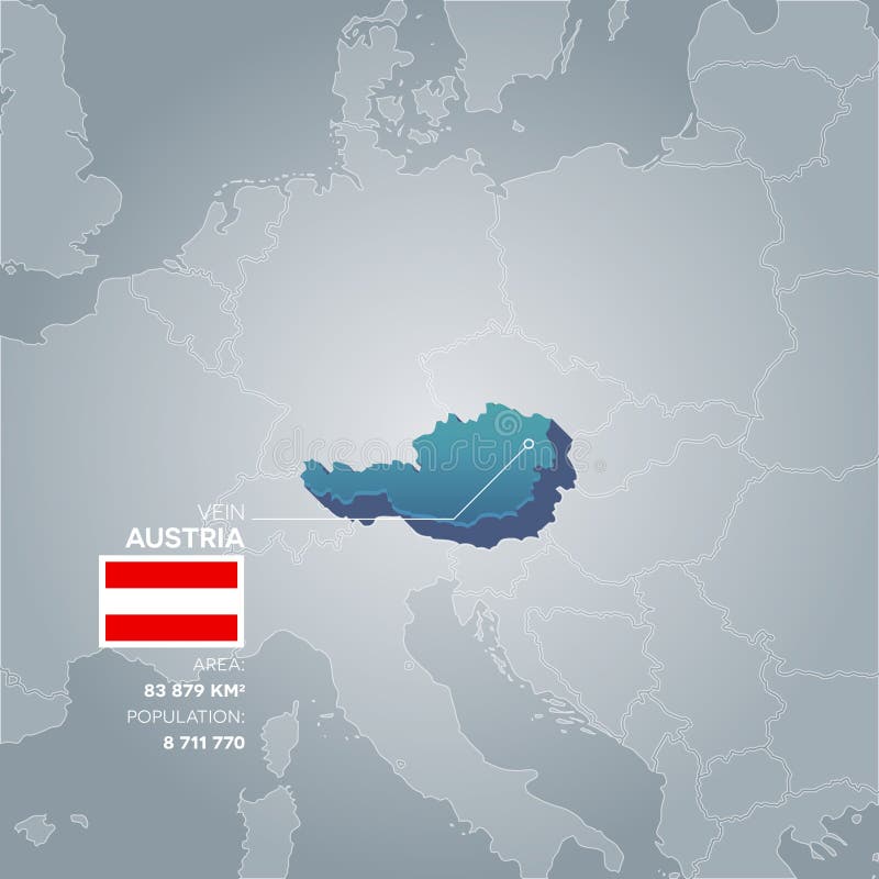 Austria information map. stock vector. Illustration of geography - 96052169