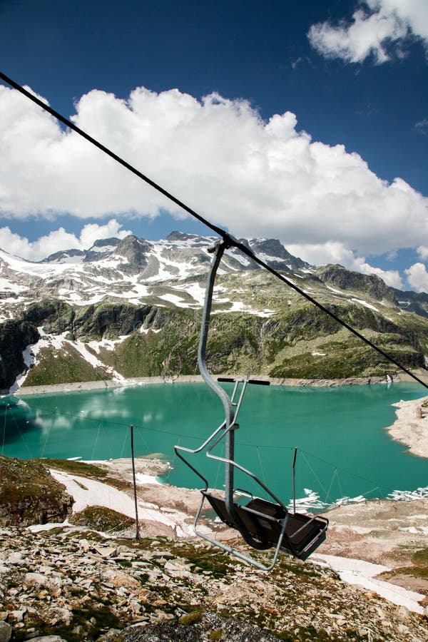 Kaprun Reservoir Lake Aerial View, Austria Stock Image - Image of ...