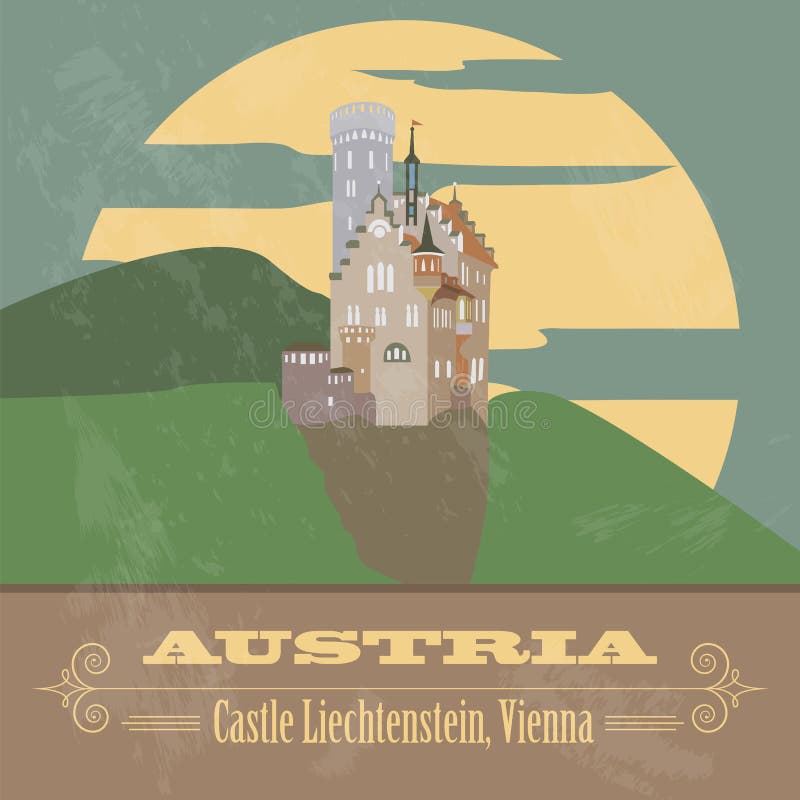 Austria Landmarks. Retro Styled Image Stock Vector - Illustration of ...