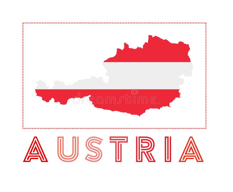 Austria Logo. Map of Austria with Country Name. Stock Vector ...