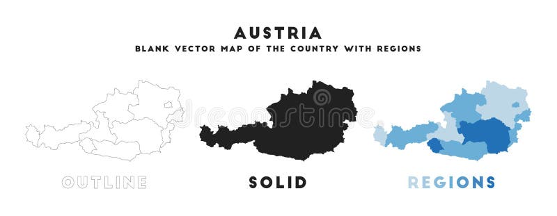 Austria map. stock vector. Illustration of border, infographics - 268056110