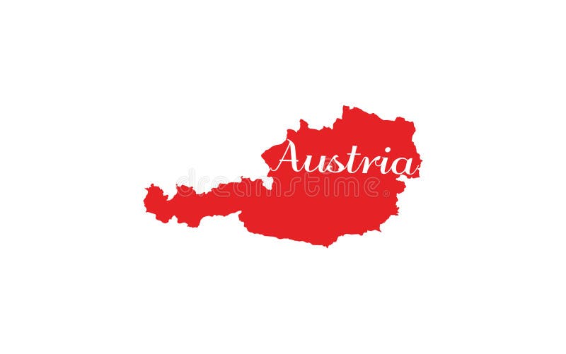 Austria Map Country Shape State Stock Vector - Illustration of paper ...